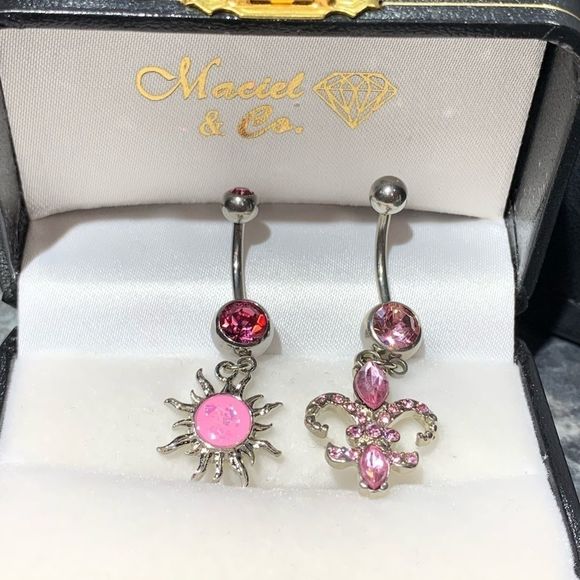 Jewelry | Belly Piercings In Pink Sun | Poshmark